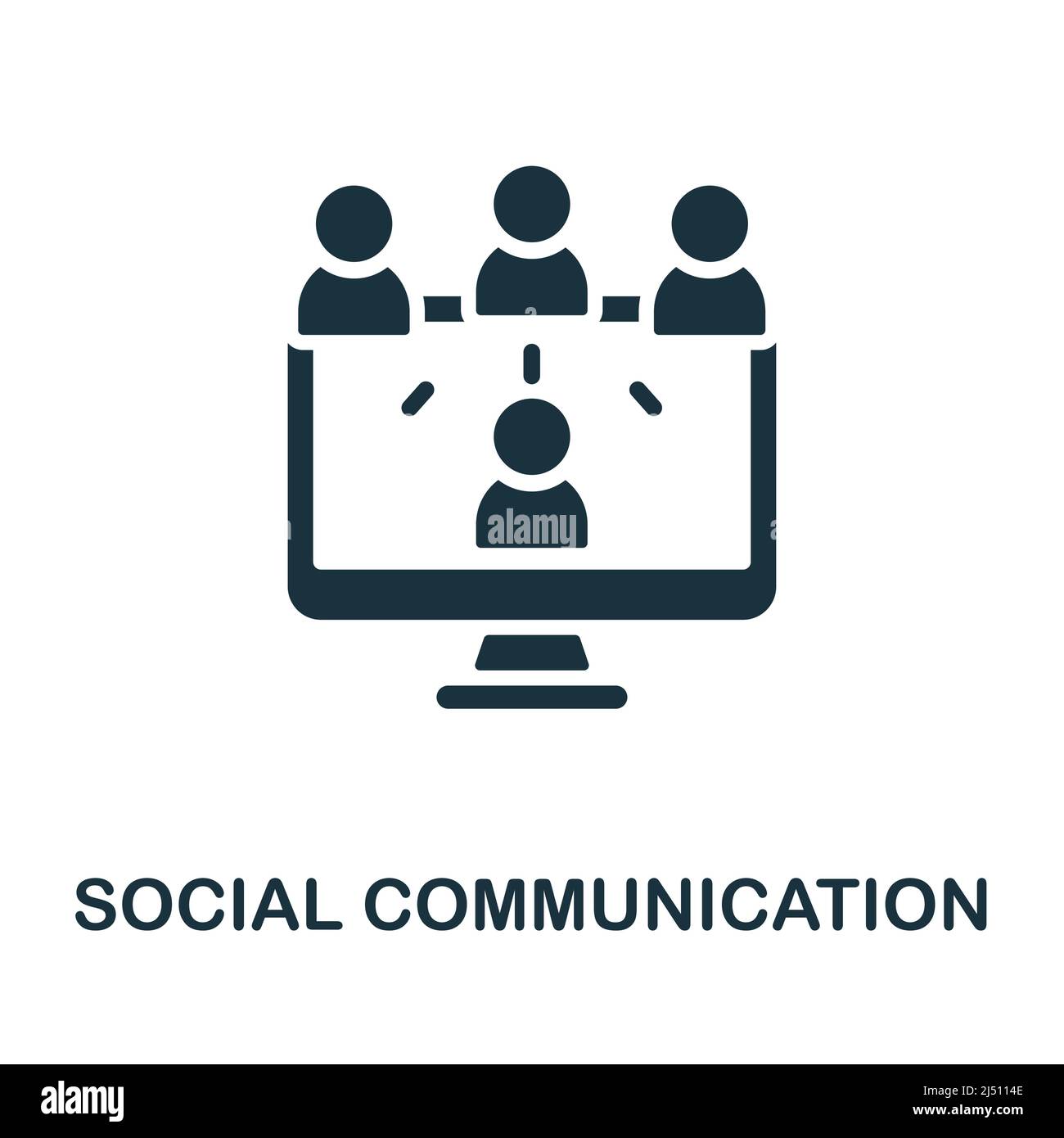 Social Communication icon. Simple element from social activity ...