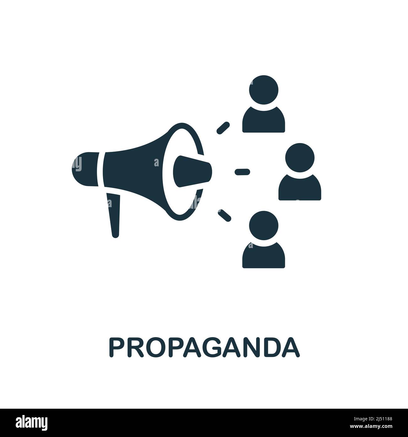 Propaganda icon. Simple element from social activity collection ...