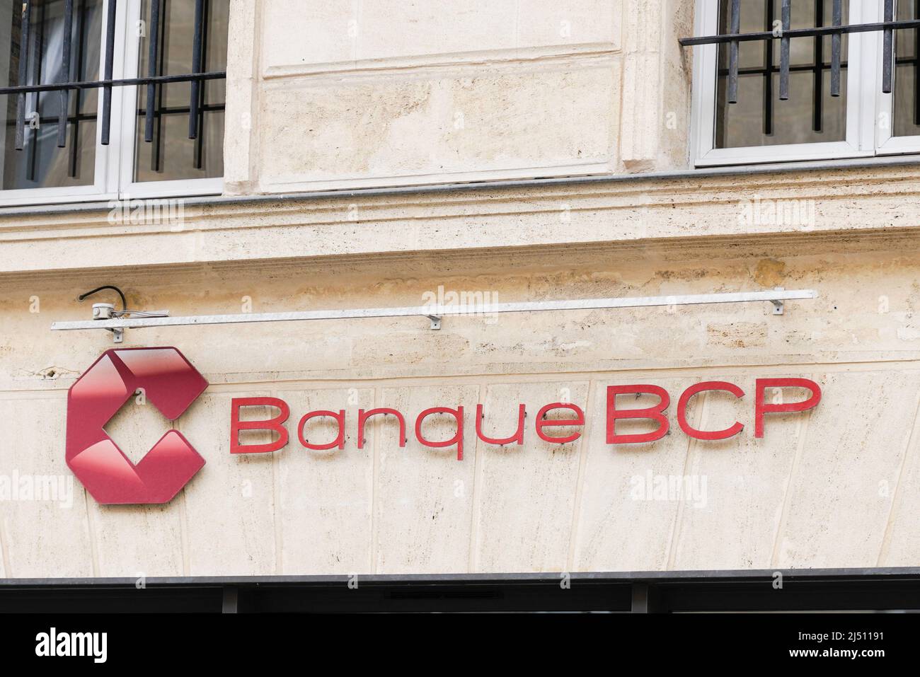 Bordeaux , Aquitaine France - 03 12 2022 : bcp banque bcp sign text ...