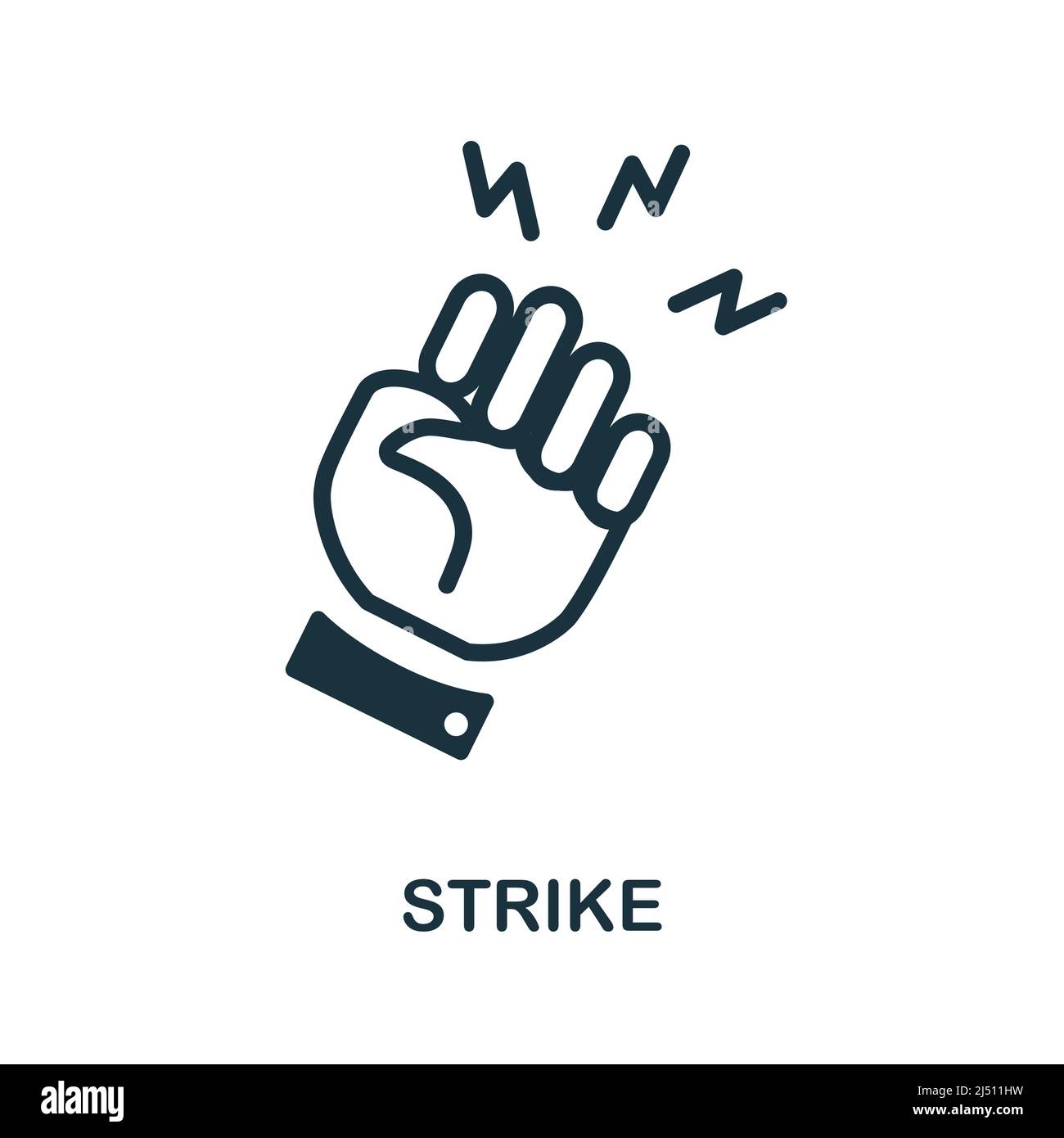 Strike icon. Simple element from social activity collection. Creative ...
