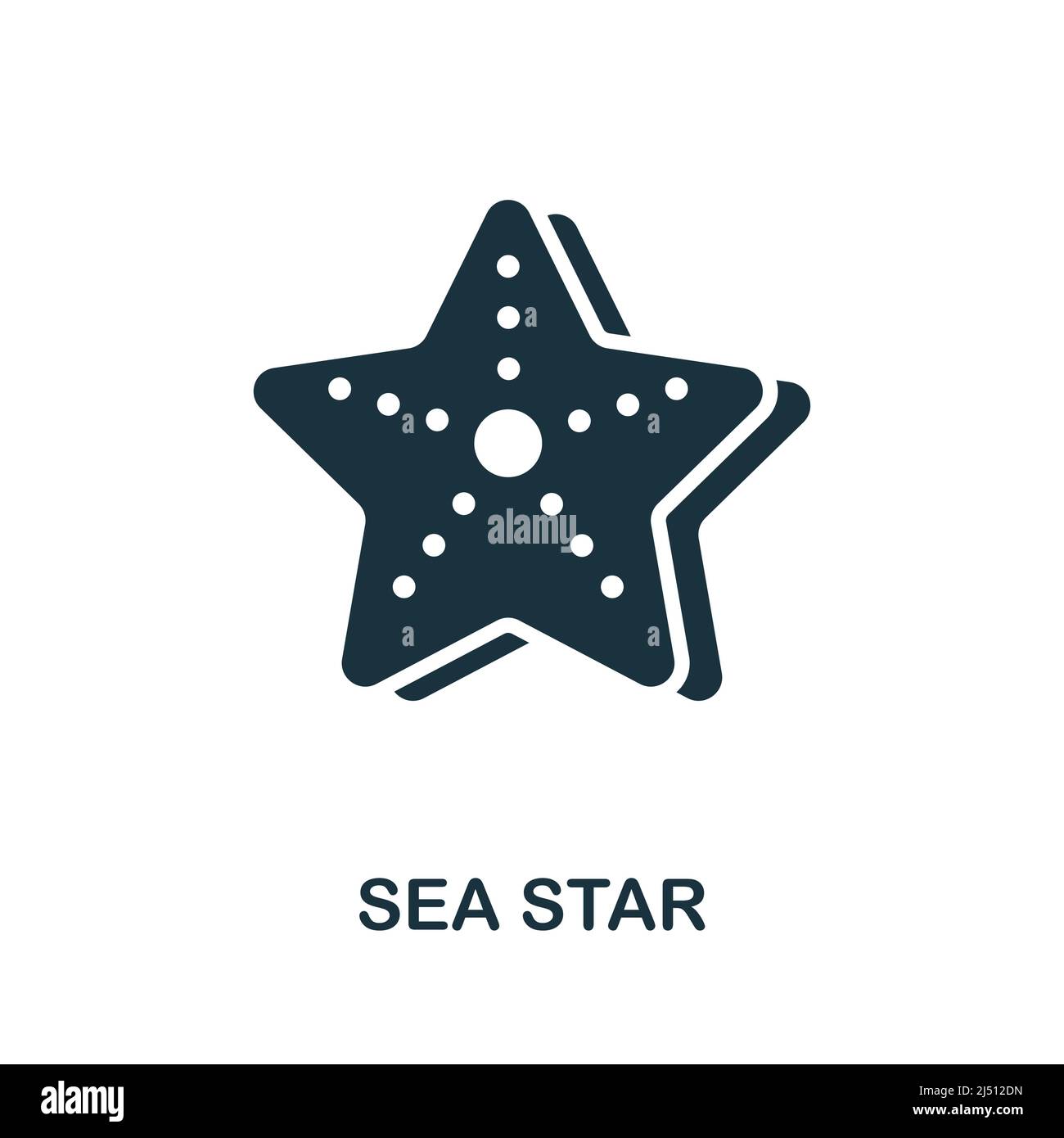 Sea Star icon. Monochrome simple Sea Star icon for templates, web ...