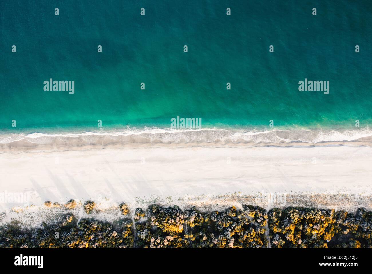 Aerial view of stunning sandy beach Stock Photo - Alamy