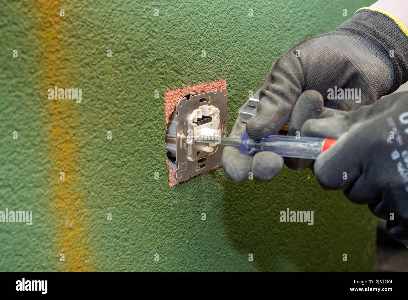 Home electrical wiring junction box hi-res stock photography and images ...