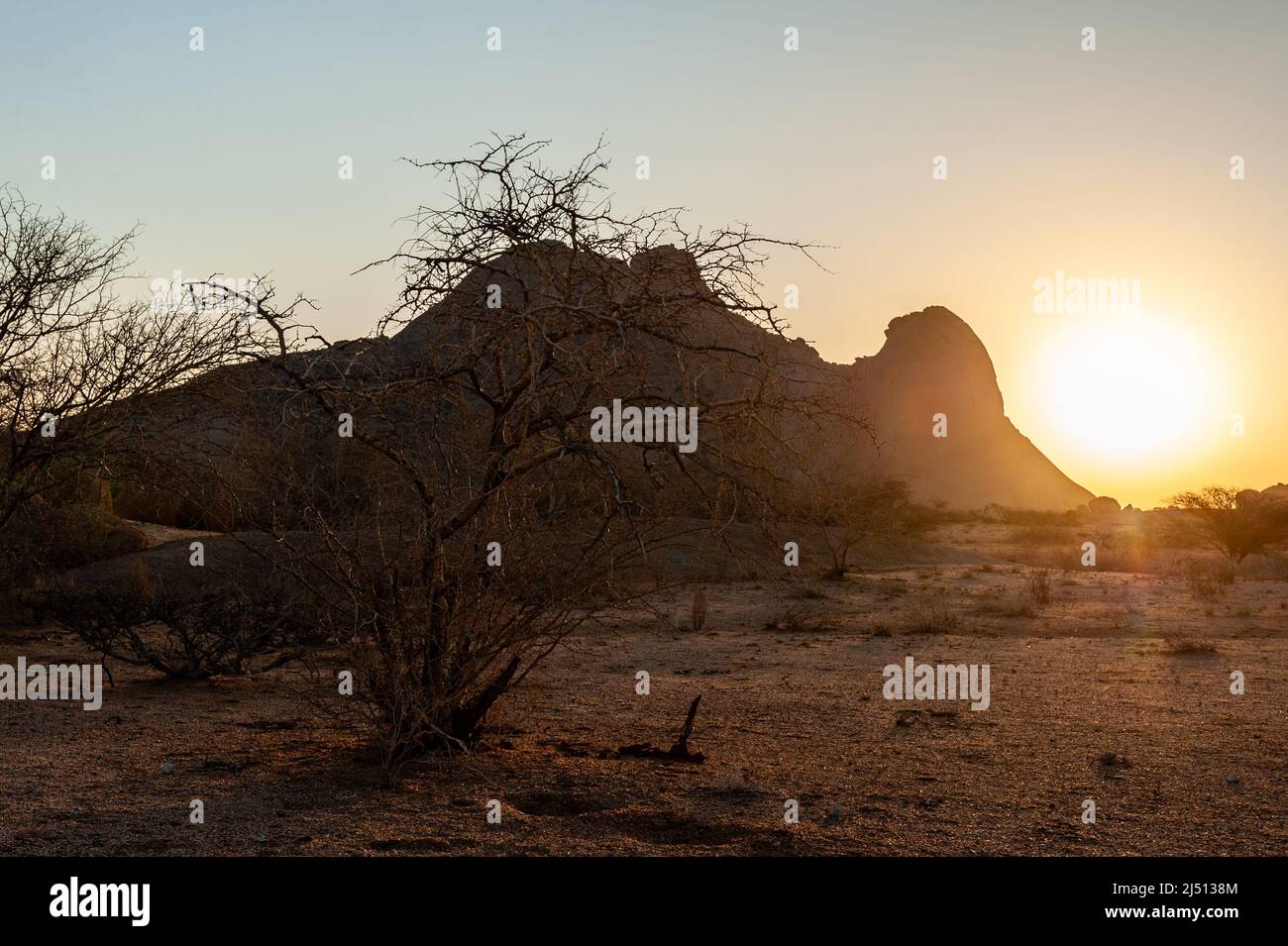 Impression of the Rocky Namibian Desert near Spitzkoppe during the ...