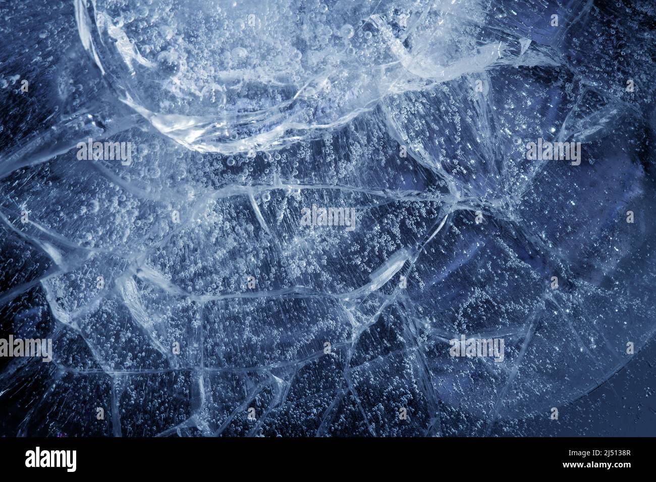 beautiful blue ice with cracks. frosty texture Stock Photo - Alamy