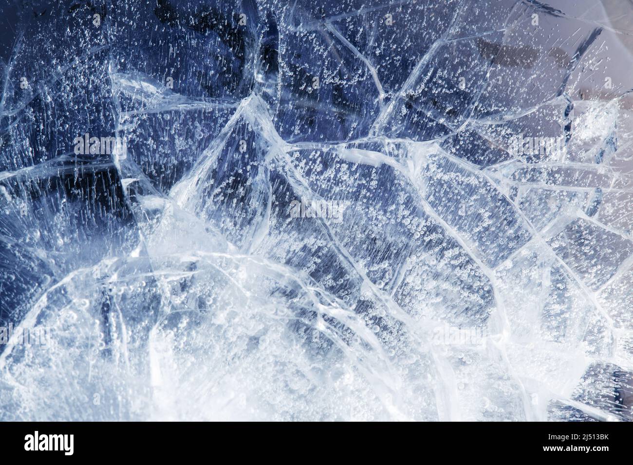 beautiful blue ice with cracks. frosty texture Stock Photo - Alamy
