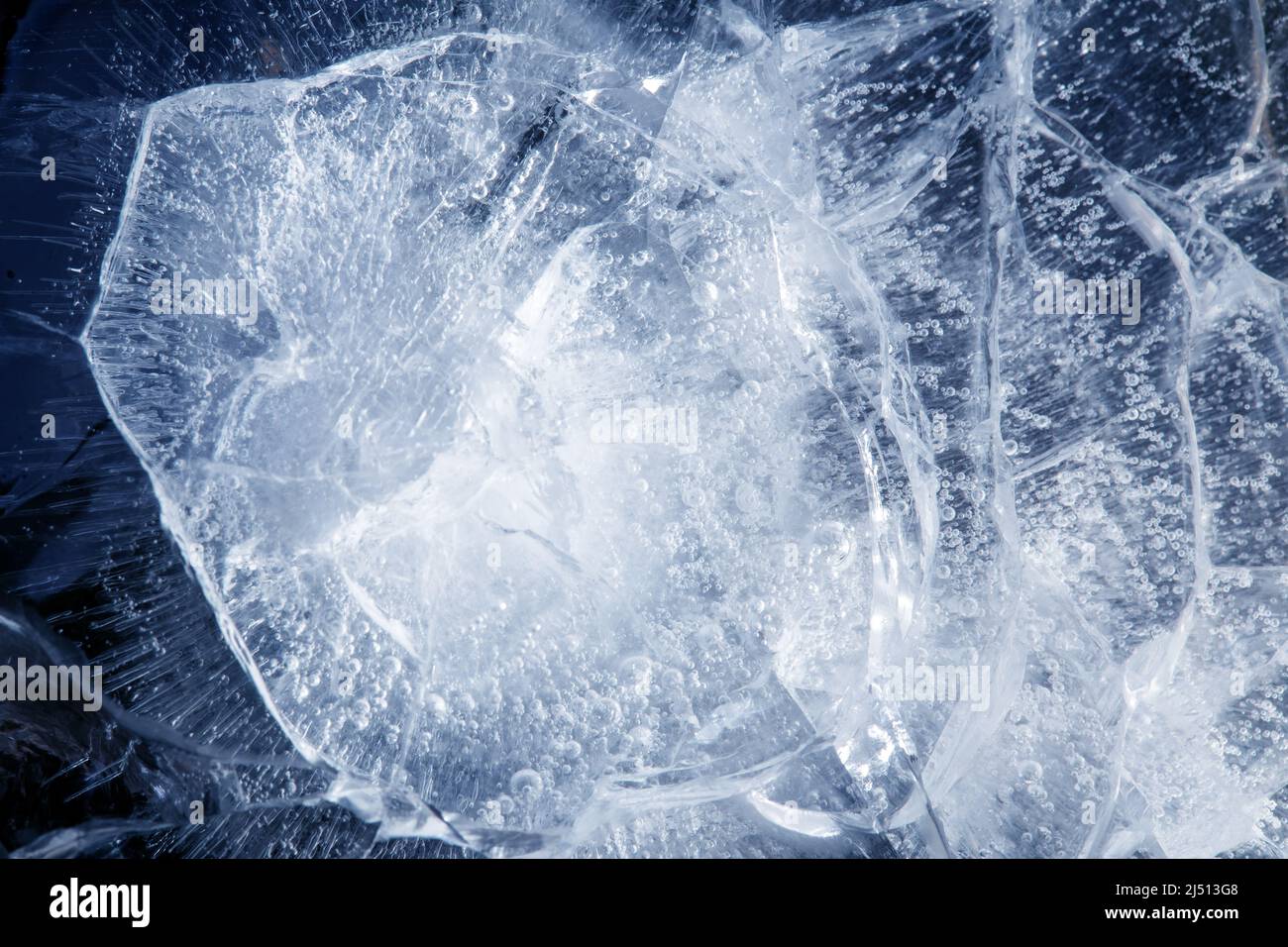 beautiful blue ice with cracks. frosty texture Stock Photo - Alamy