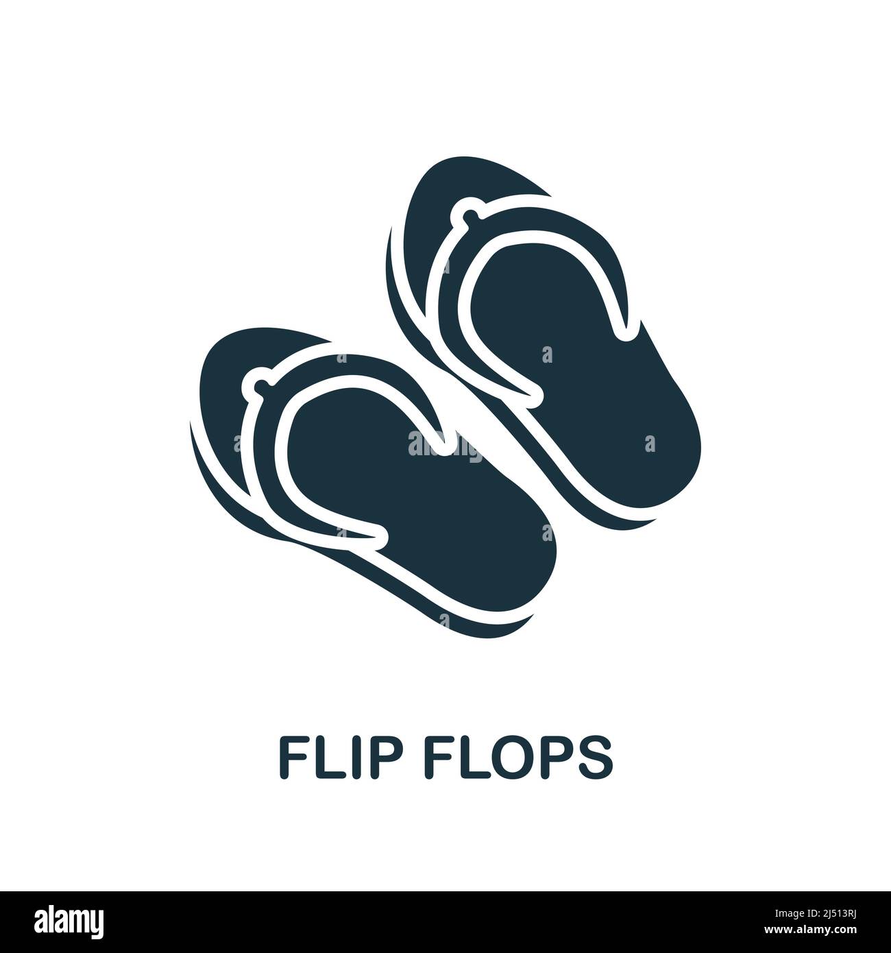 Flip Flops icon. Monochrome simple Flip Flops icon for templates, web ...