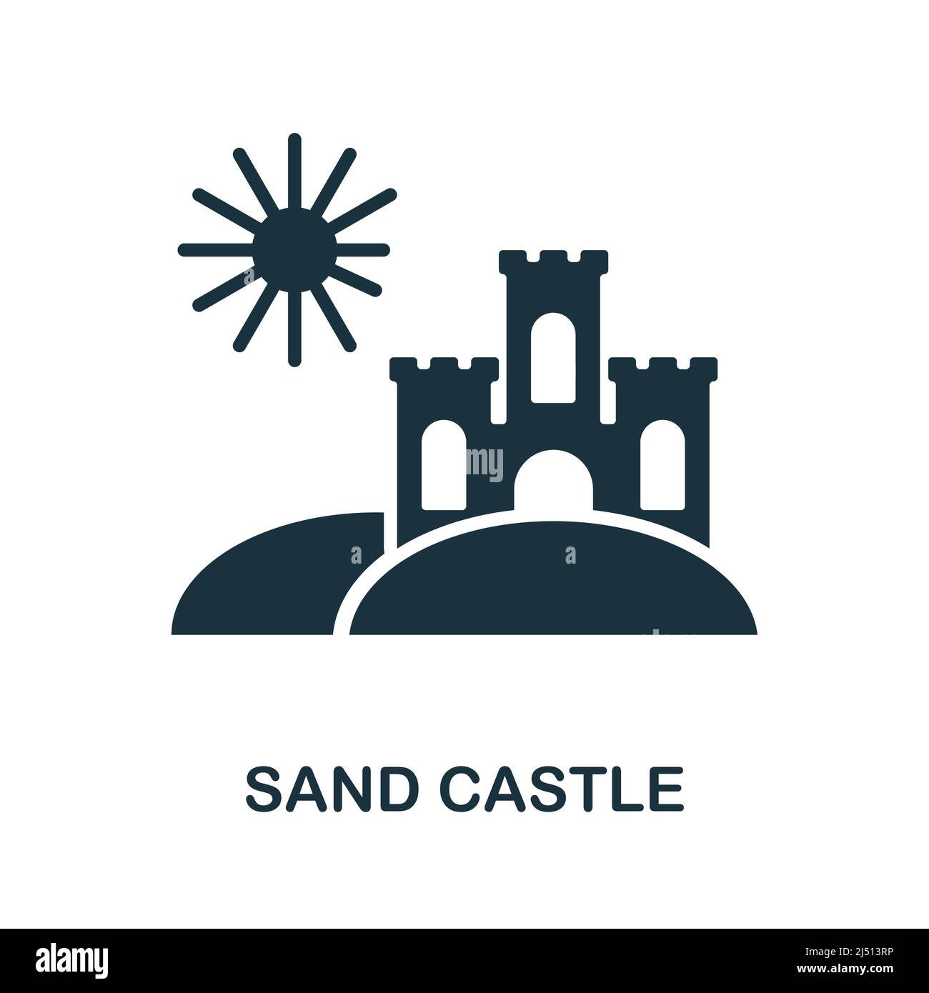 Sand Castle icon. Monochrome simple Sand Castle icon for templates, web ...
