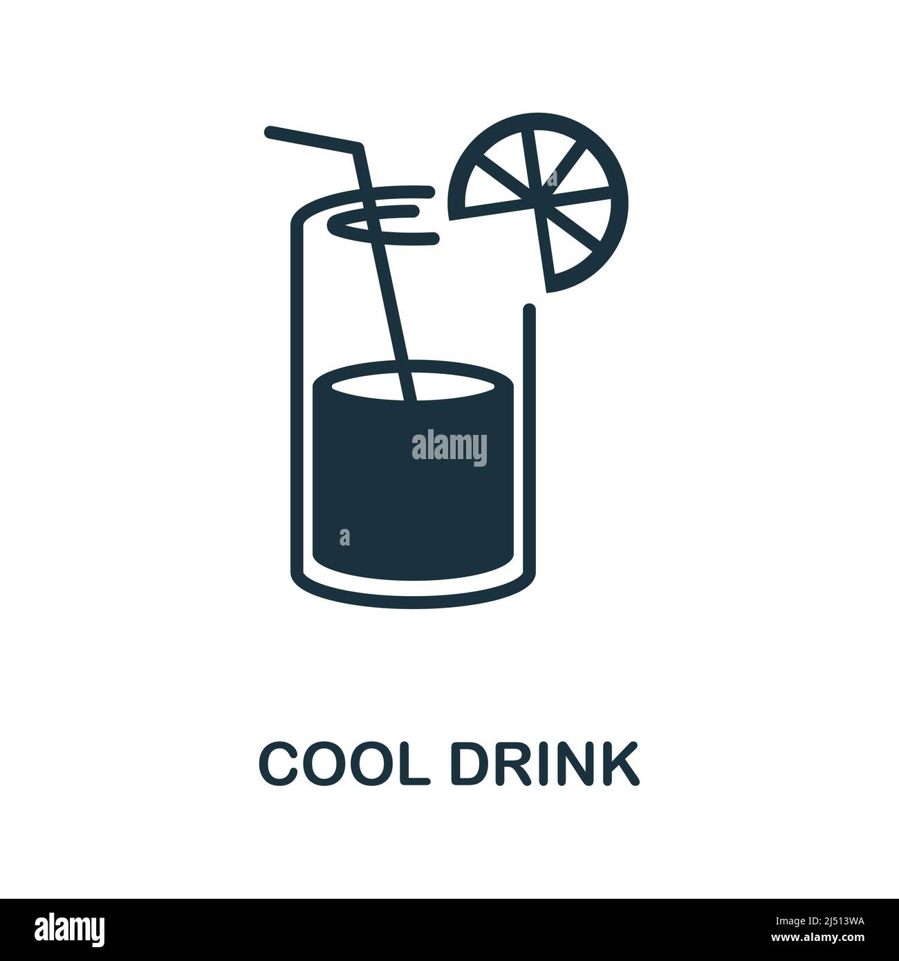 Cool Drink icon. Monochrome simple Cool Drink icon for templates, web ...