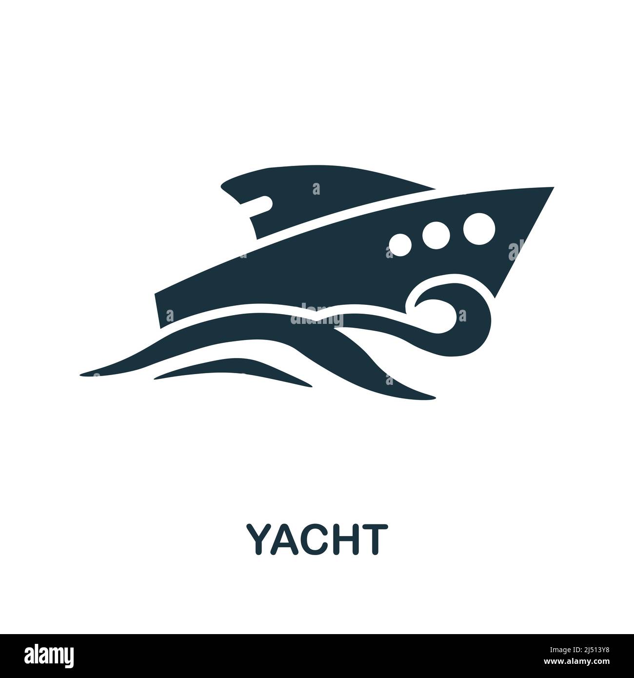 Yacht icon. Monochrome simple Yacht icon for templates, web design and ...