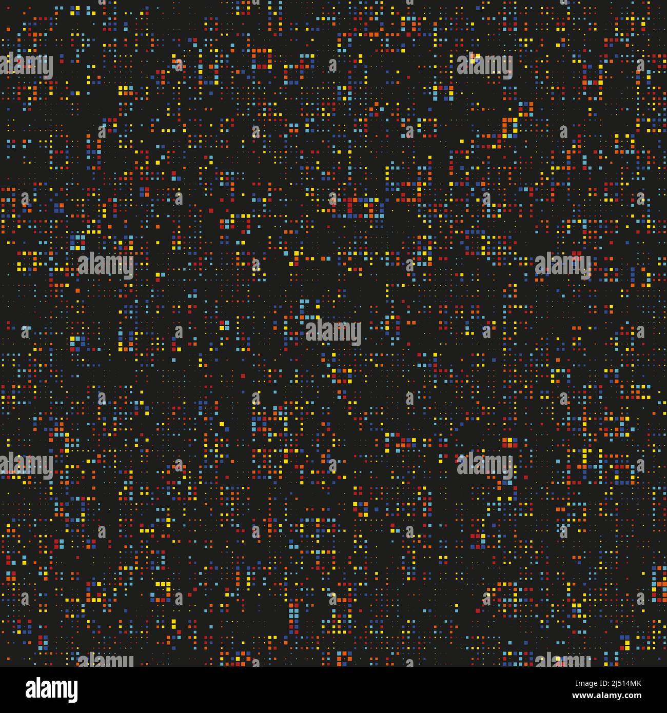 Mosaic seamless dark colored pixel background. Vector illustration ...