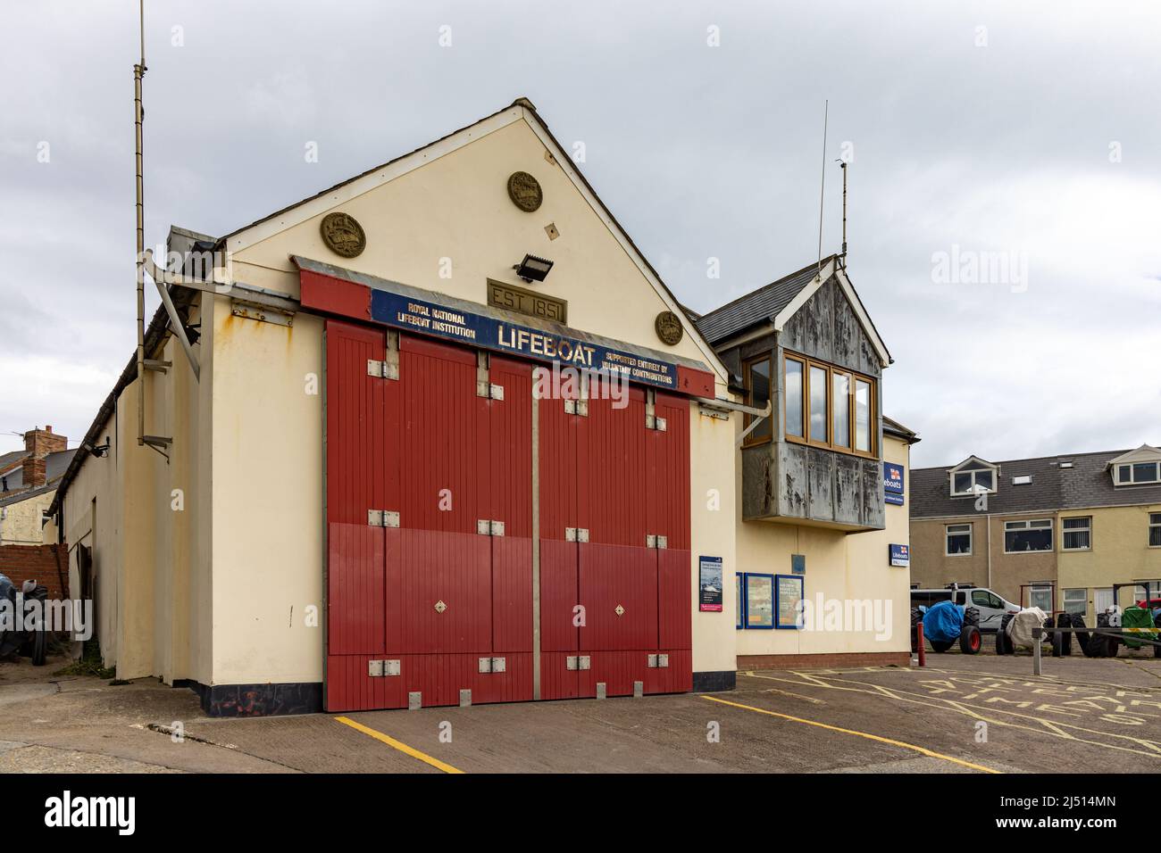 The RNLI Lifeboat Station at Newbiggin-by-the-Sea, one of the oldest in ...