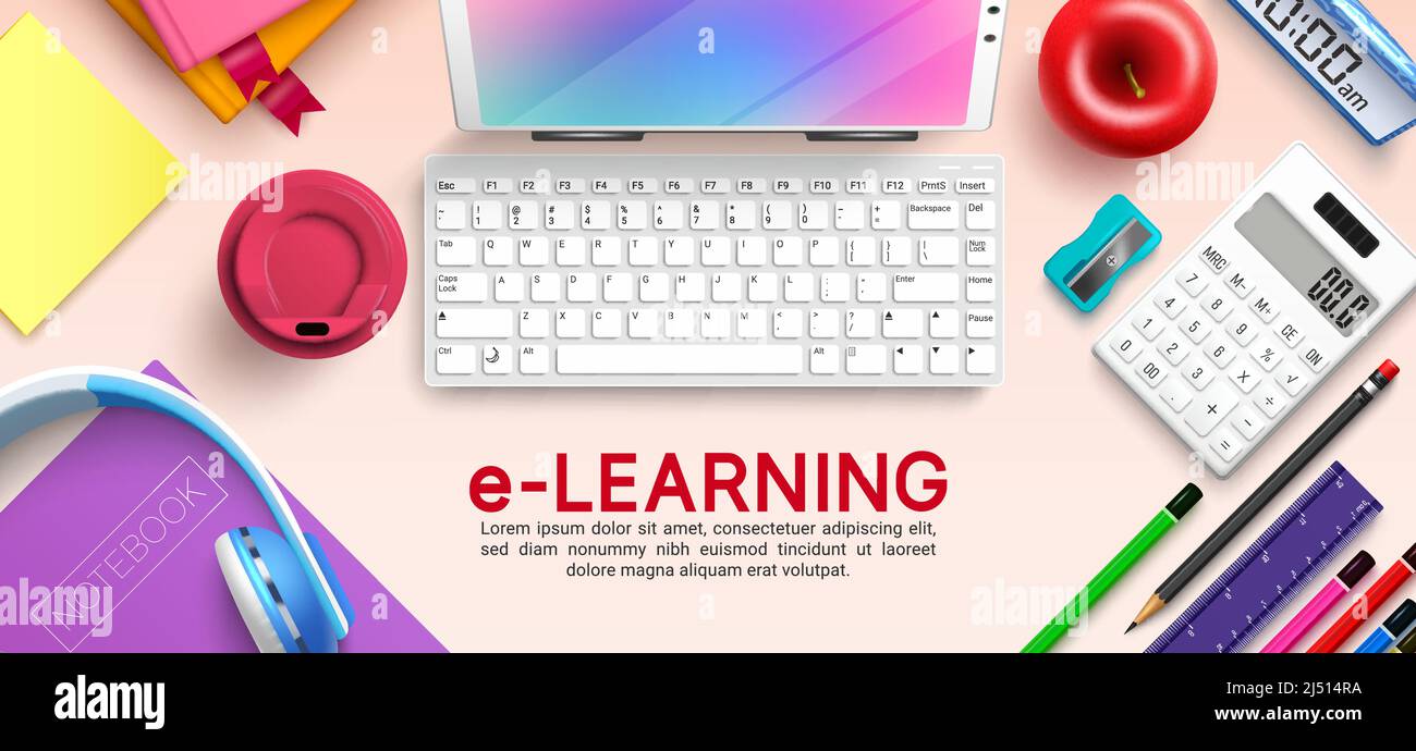 Elearning background hi-res stock photography and images - Alamy