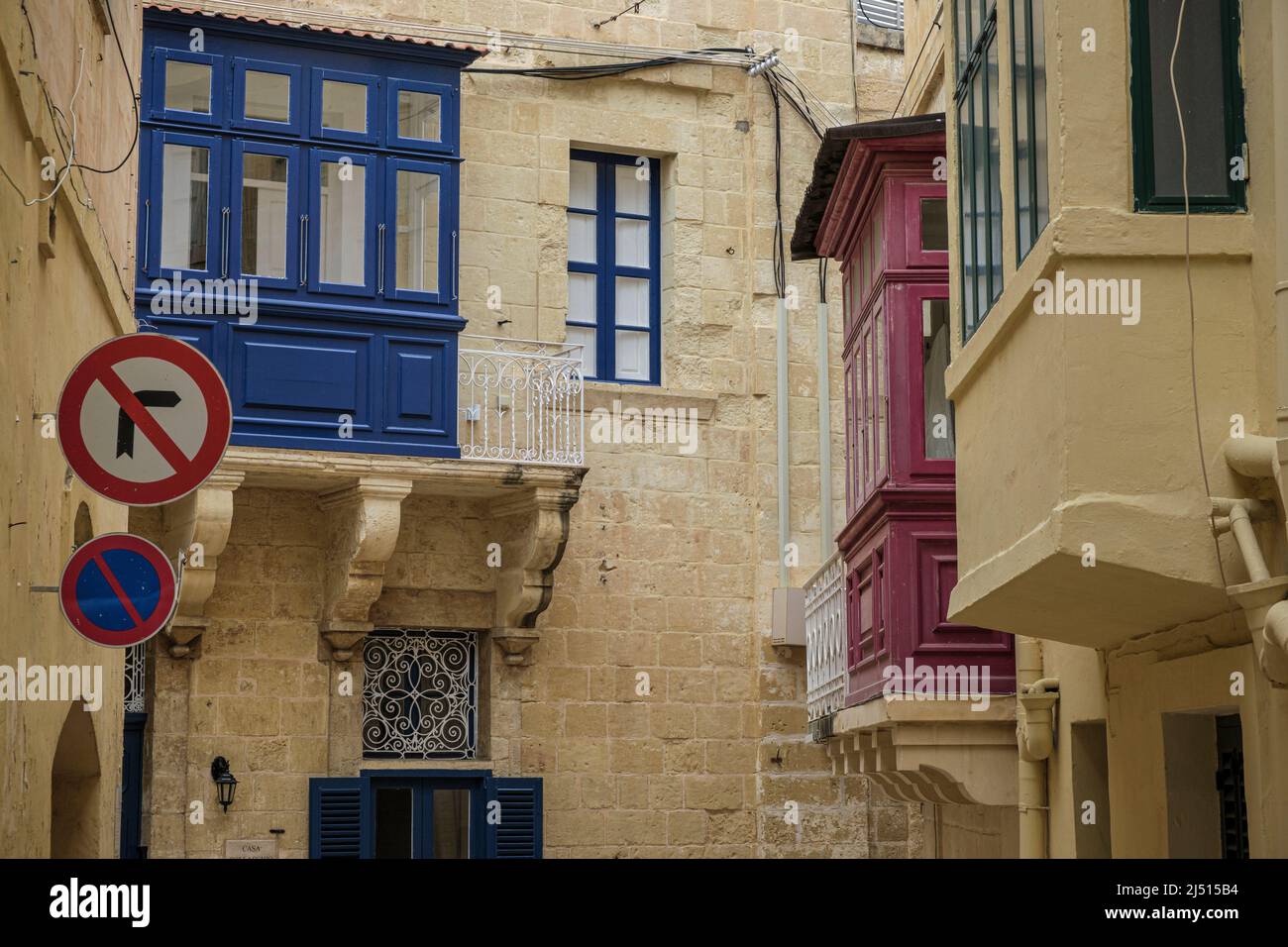 Traditional maltese balcony valletta malta hi-res stock photography and ...