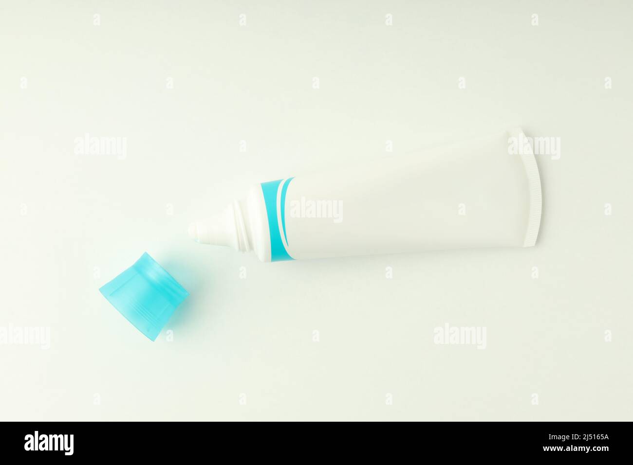 Blank toothpaste tube on white background, space for text Stock Photo ...