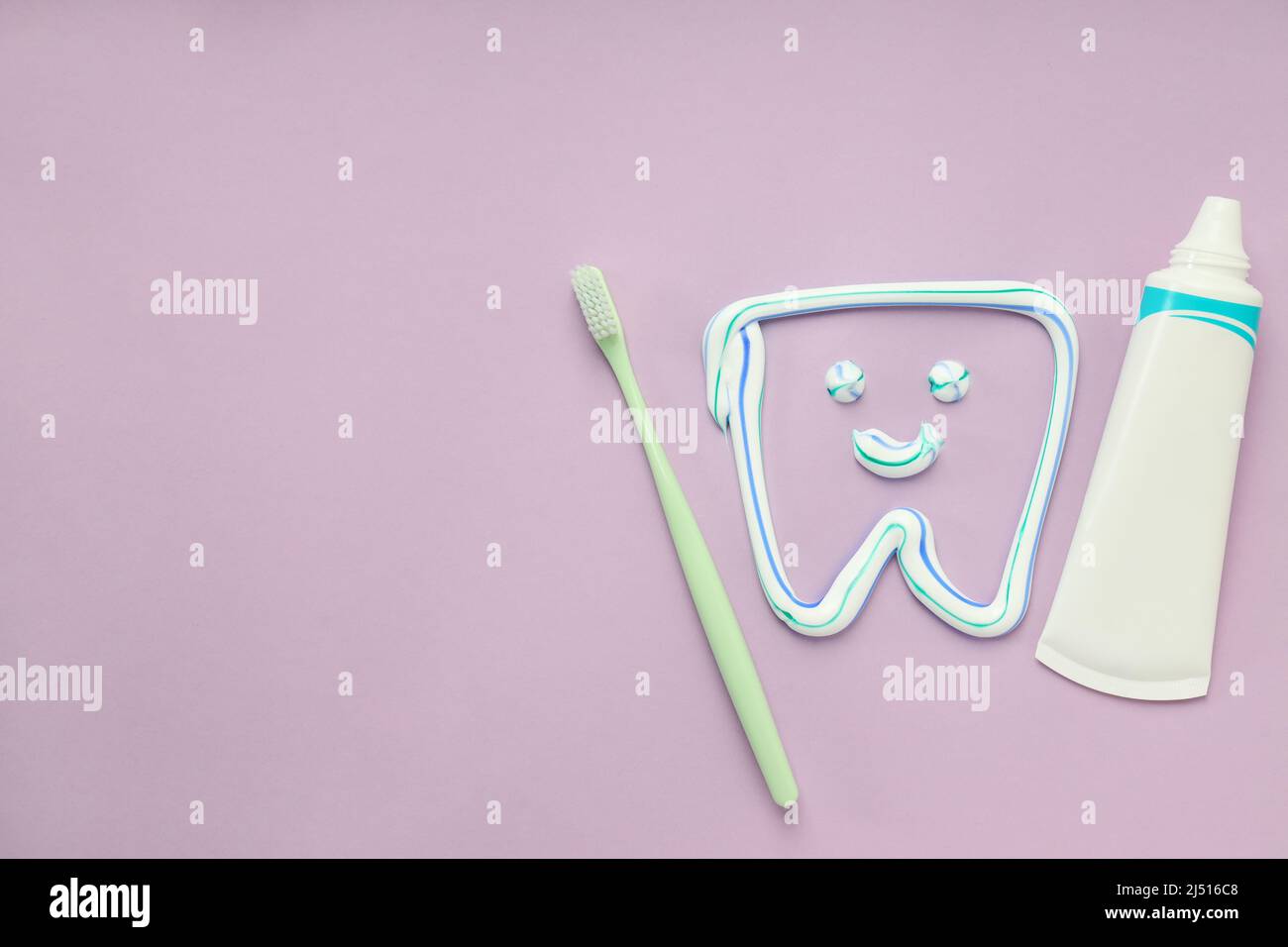 Concept of tooth or oral care, space for text Stock Photo - Alamy