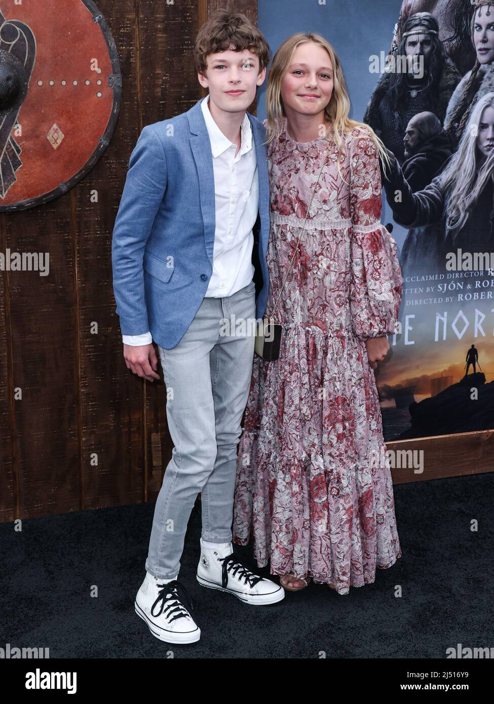 Oscar Novak and Lily Bird arrive at the Los Angeles Premiere Of Focus ...