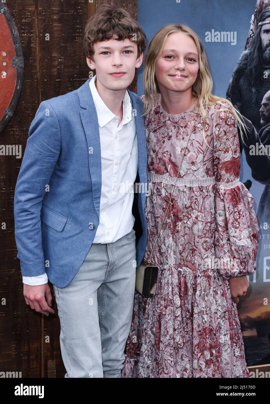 Oscar Novak and Lily Bird arrive at the Los Angeles Premiere Of Focus ...