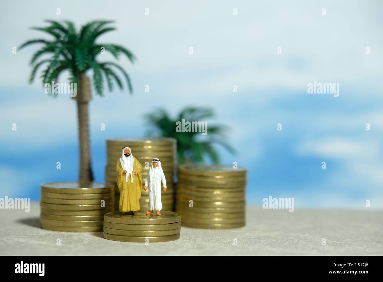 Miniature people toy figure photography. Wealth and heir of throne ...