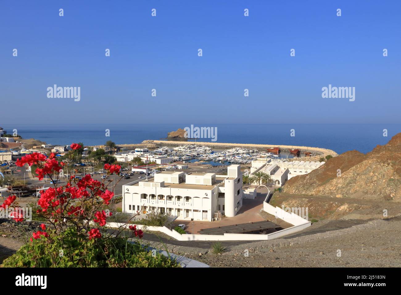 March 15 2022 - Muscat, Oman, Middle east: Marina Bandar Al Rowdha. A ...