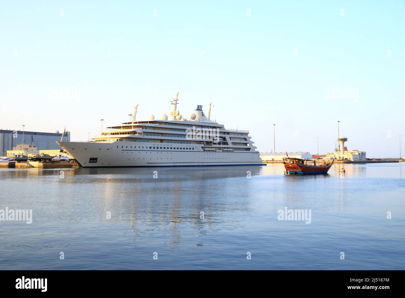 March 15 2022 - Muscat, Oman, Middle east: seafront scene of marine ...