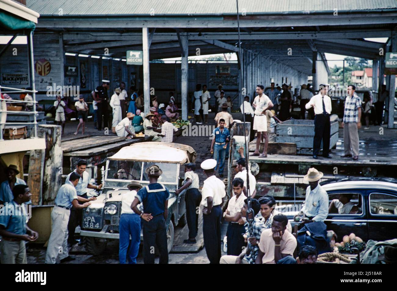 Captioned ' River port' Guyana, West Indies, South America, 1960 - 1961 ...