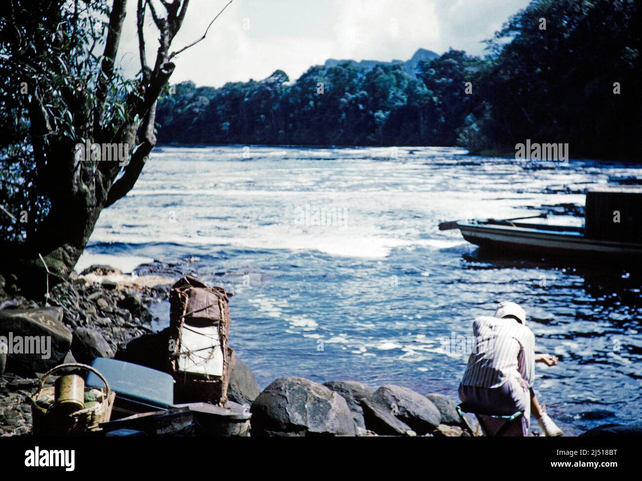 Captioned ' Essequibo River portage' Guyana, West Indies, South America ...