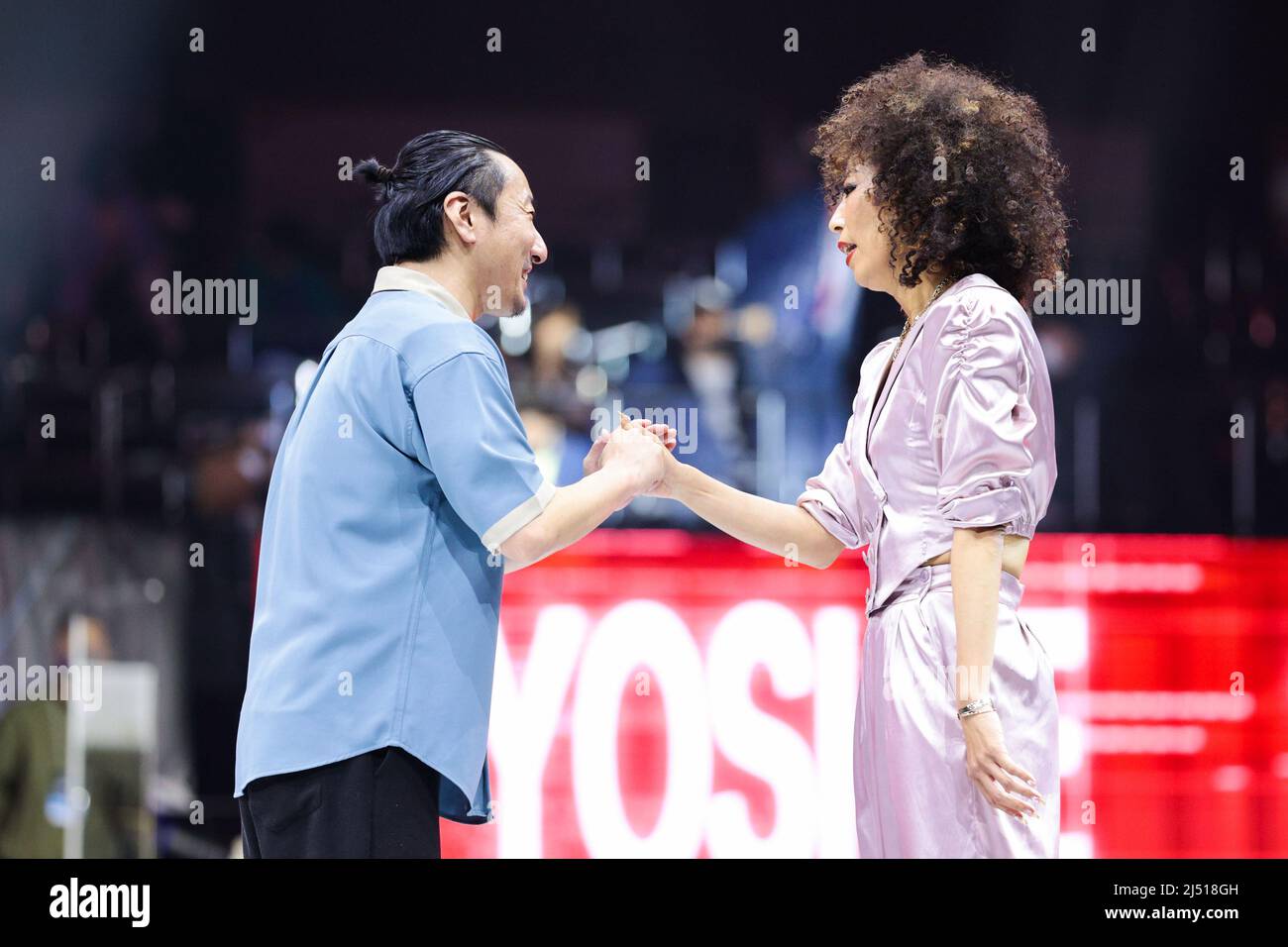 Tokyo, Japan. 17th Apr, 2022. (L-R) DAI, YOSHIE Dance : DANCE ALIVE ...