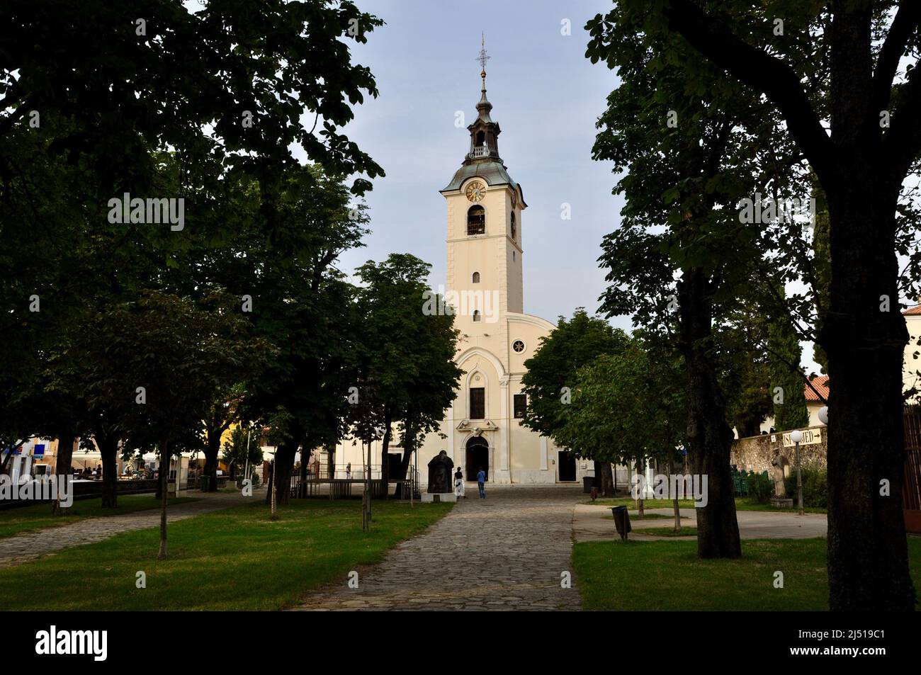 Rijeka, Croatia July 2021. Church of the Blessed Virgin Mary on Trsat ...