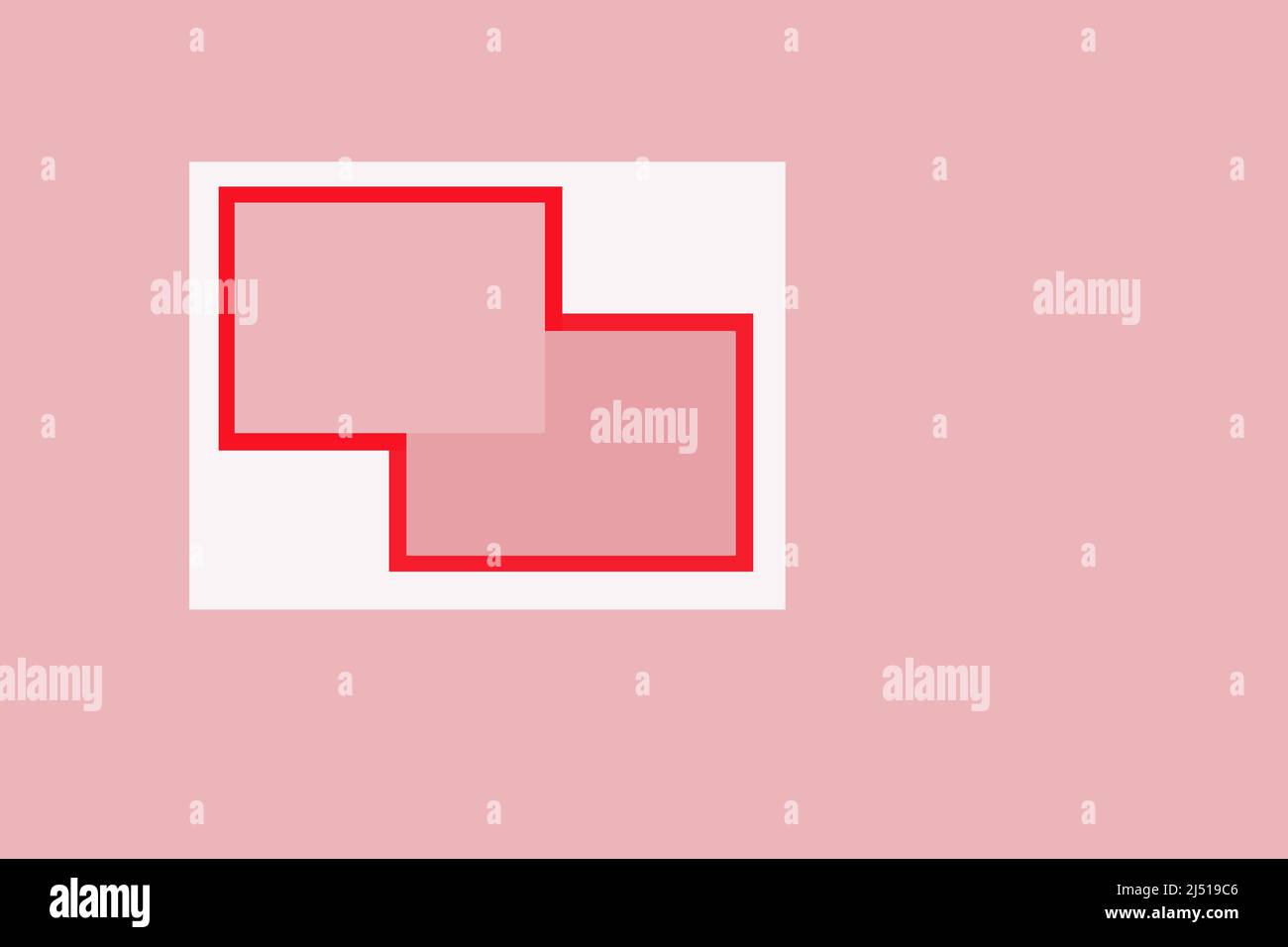 Three different rectangles on a pink background, format jpeg Stock ...