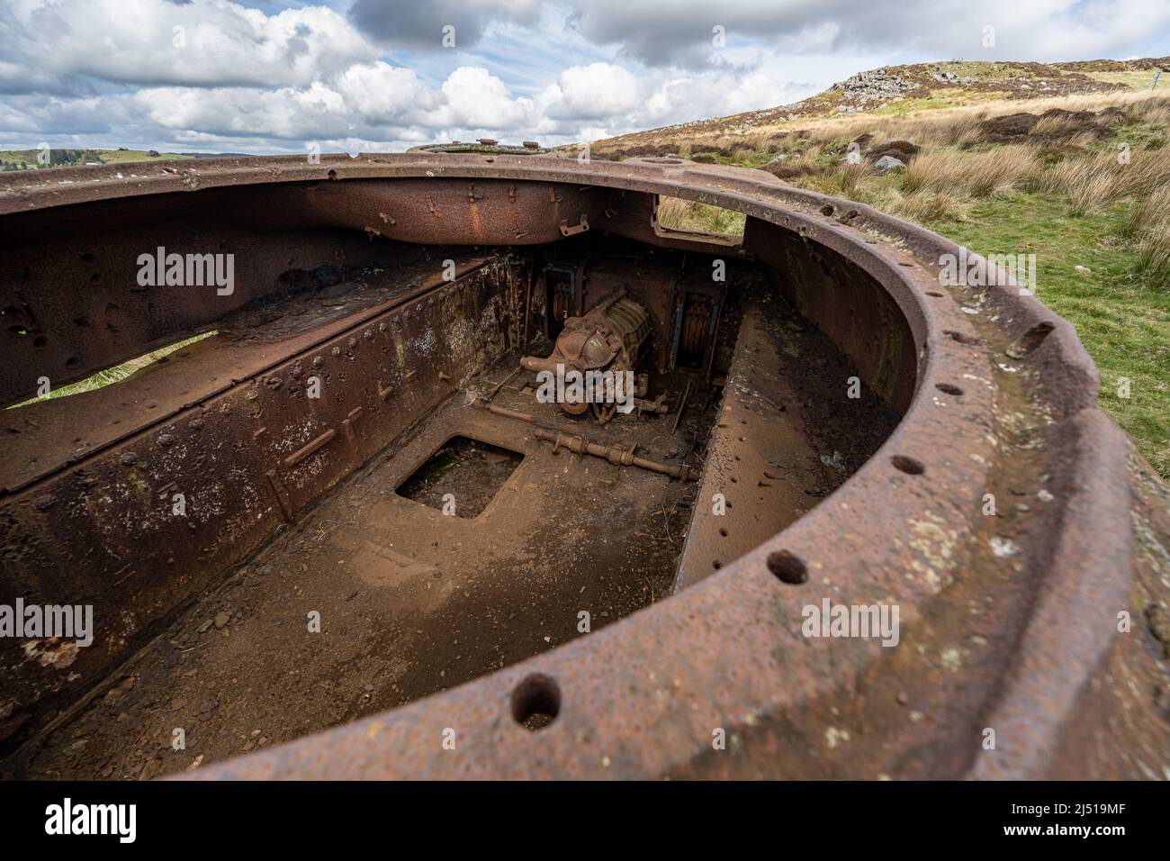 Abandoned Sherman tank in the Peak District National Park at The ...