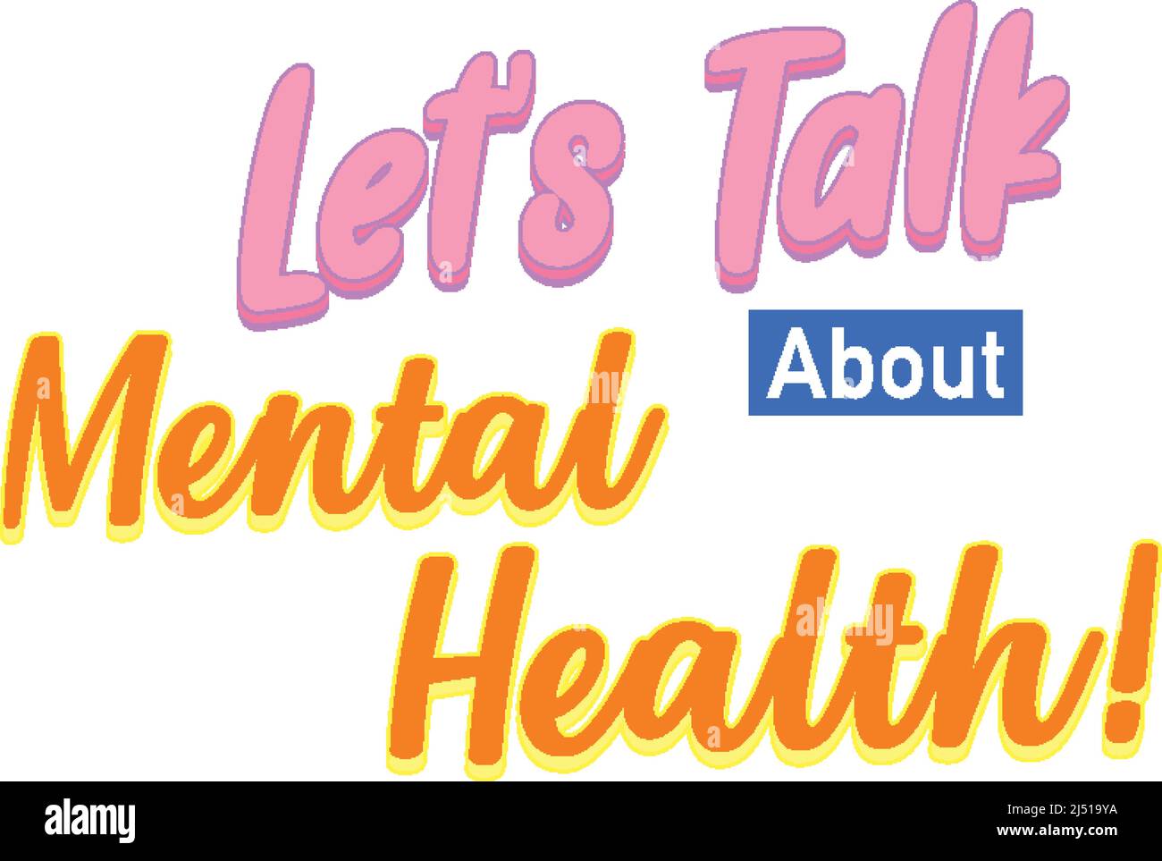 Poster design with word talk about mental health illustration Stock ...