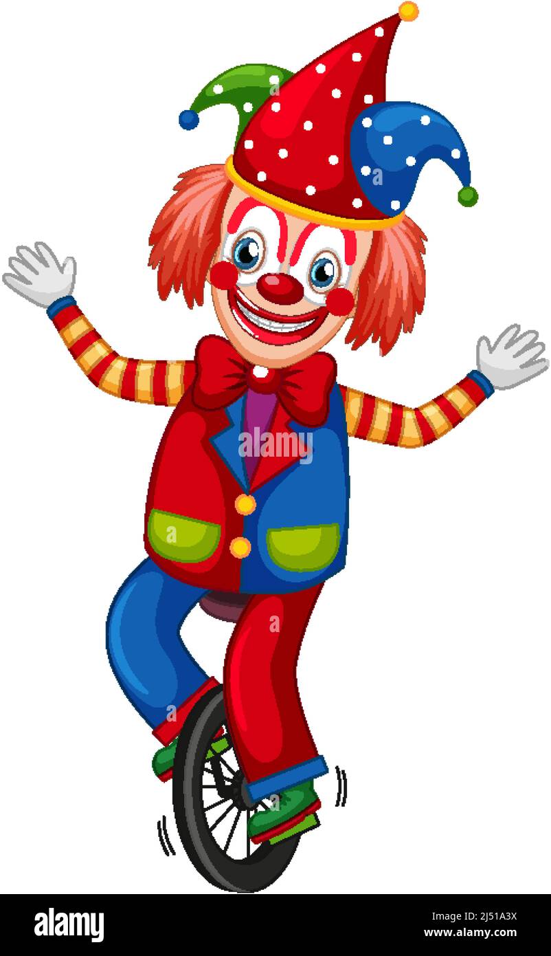 Colourful clown cartoon character illustration Stock Vector Image & Art ...