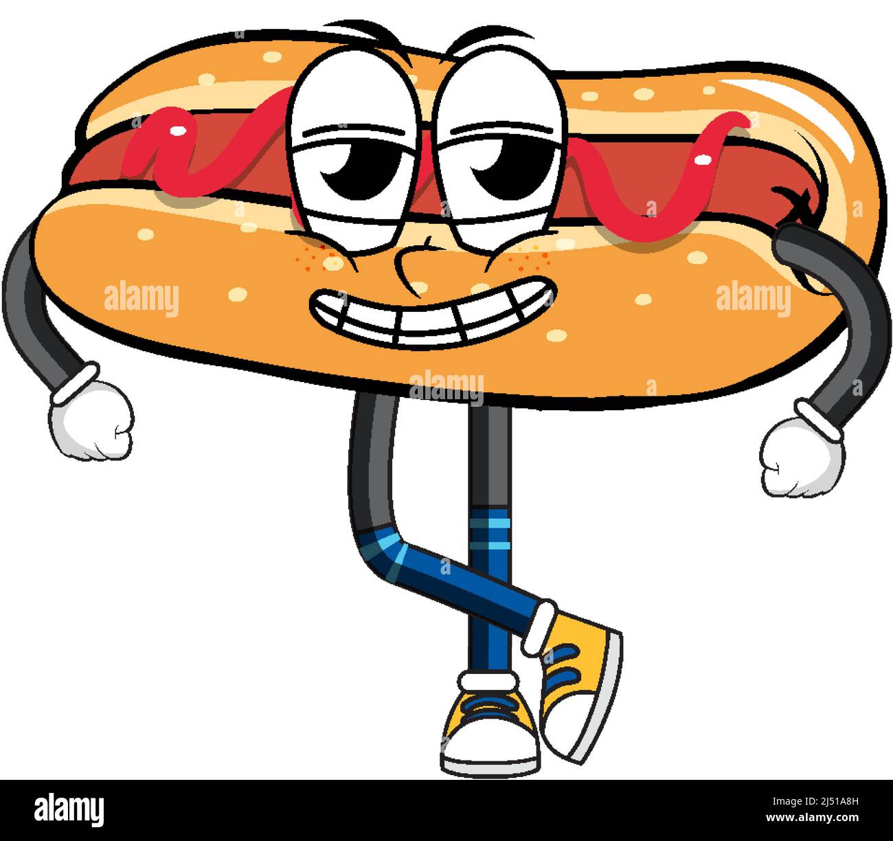 Hot Dog With A Face Clipart