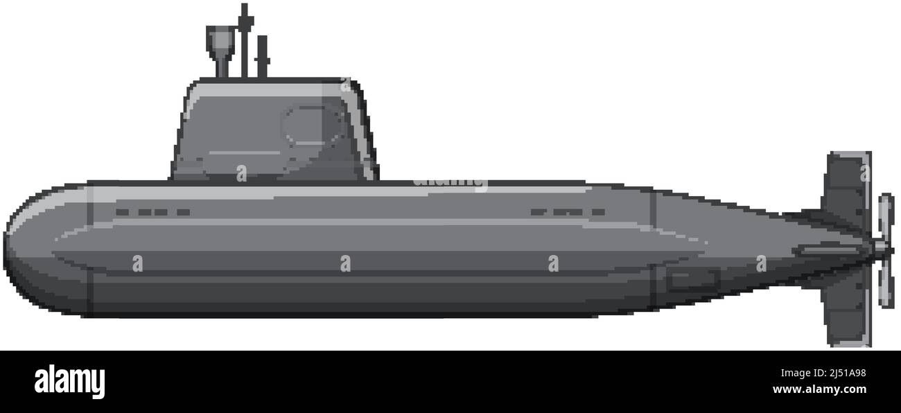 A military submarine on white background illustration Stock Vector ...