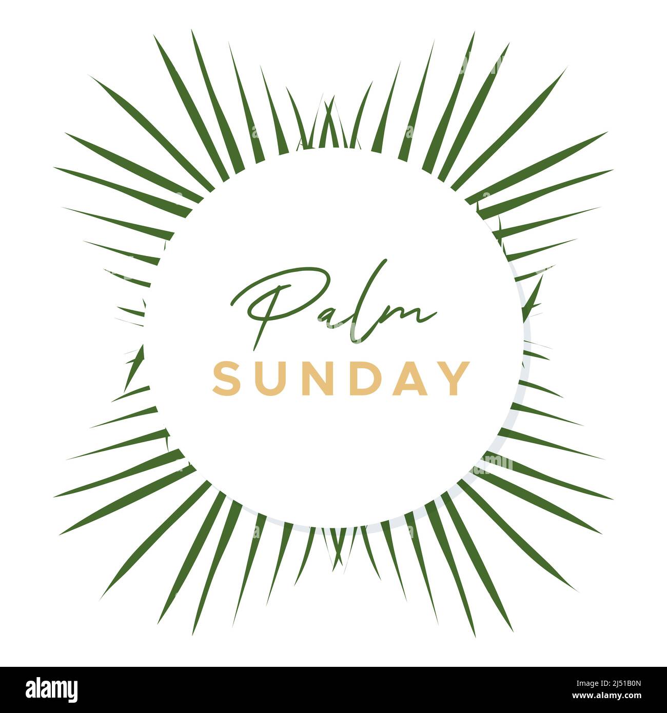 Palm Sunday banner. Holy Week. Vector illustration, flat design Stock ...