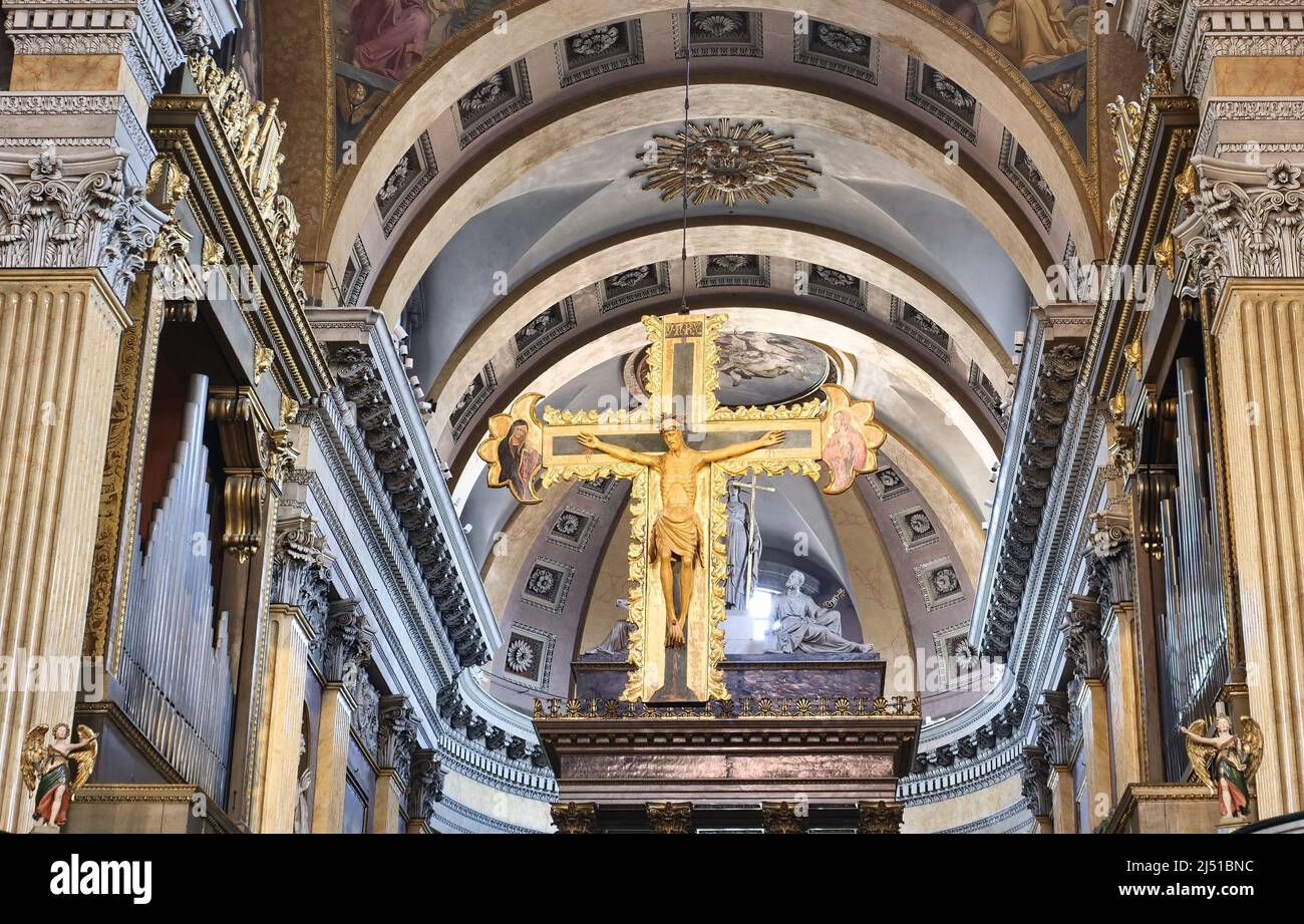Crucifix in Santa Maria Assunta cathedral, Dome city, Piedmont, italy ...