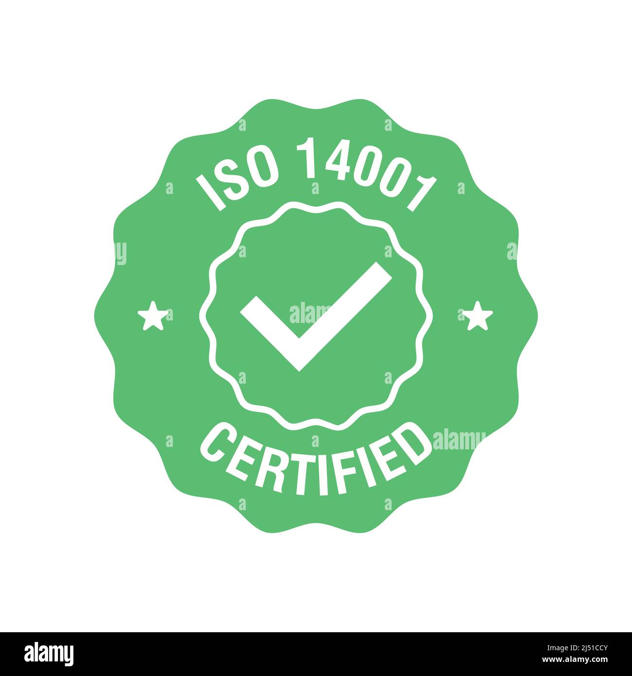 ISO 14001 certified sign. Certification stamp. Vector Stock Vector Image & Art - Alamy