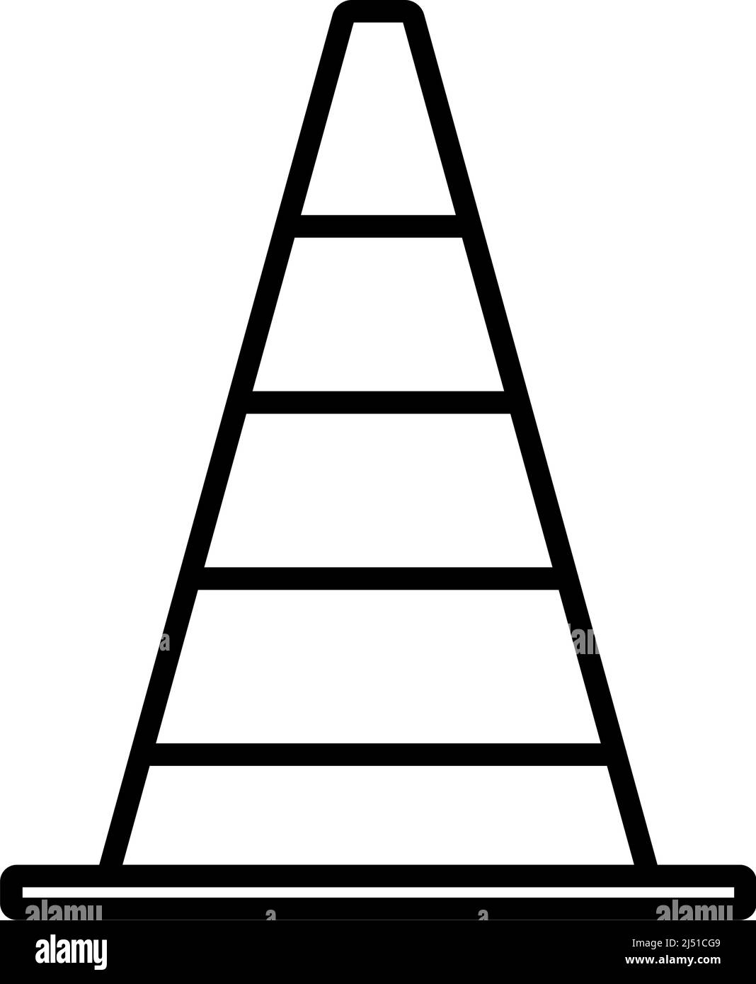Icon Of Traffic Cone. Bold outline design with editable stroke width ...
