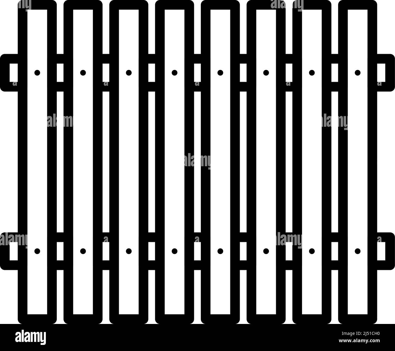 Icon Of Construction Fence. Bold outline design with editable stroke ...