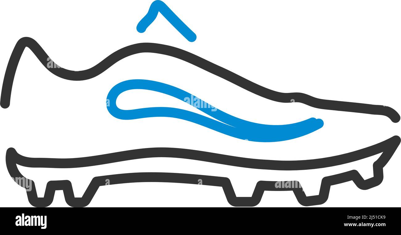 American Football Boot Icon. Editable Bold Outline With Color Fill ...