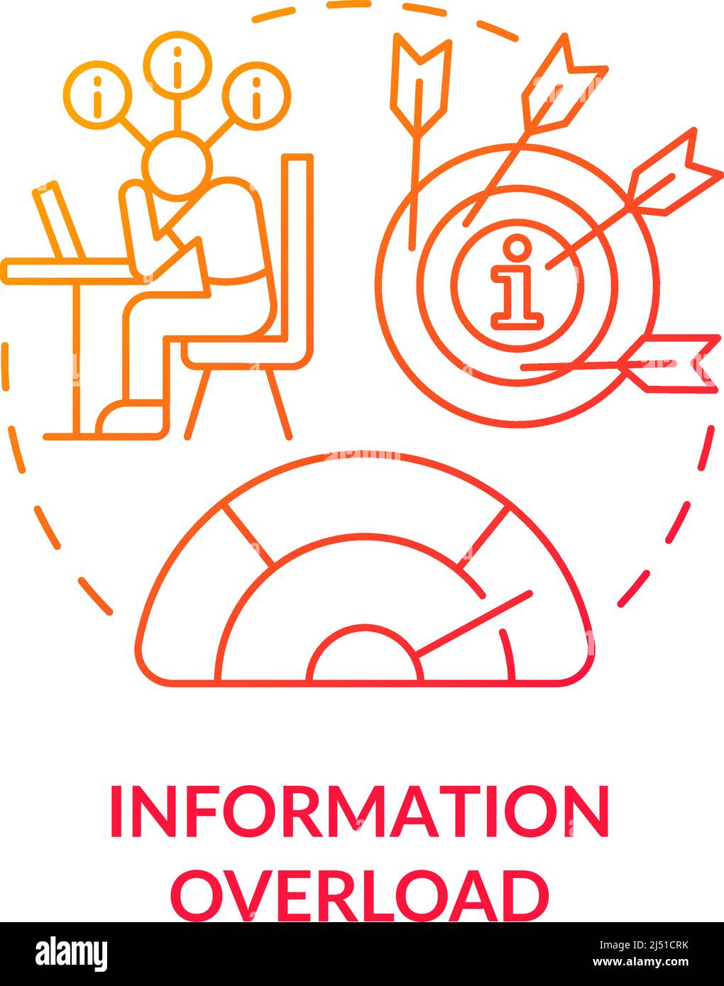 Information overload red gradient concept icon Stock Vector Image & Art - Alamy