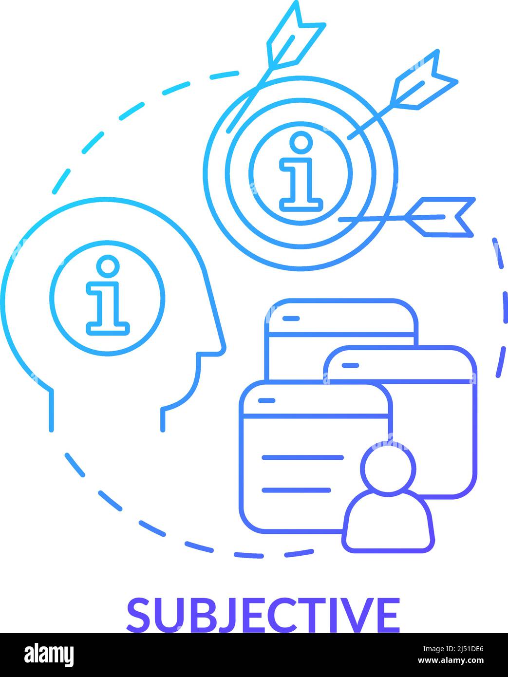 Subjective blue gradient concept icon Stock Vector Image & Art - Alamy