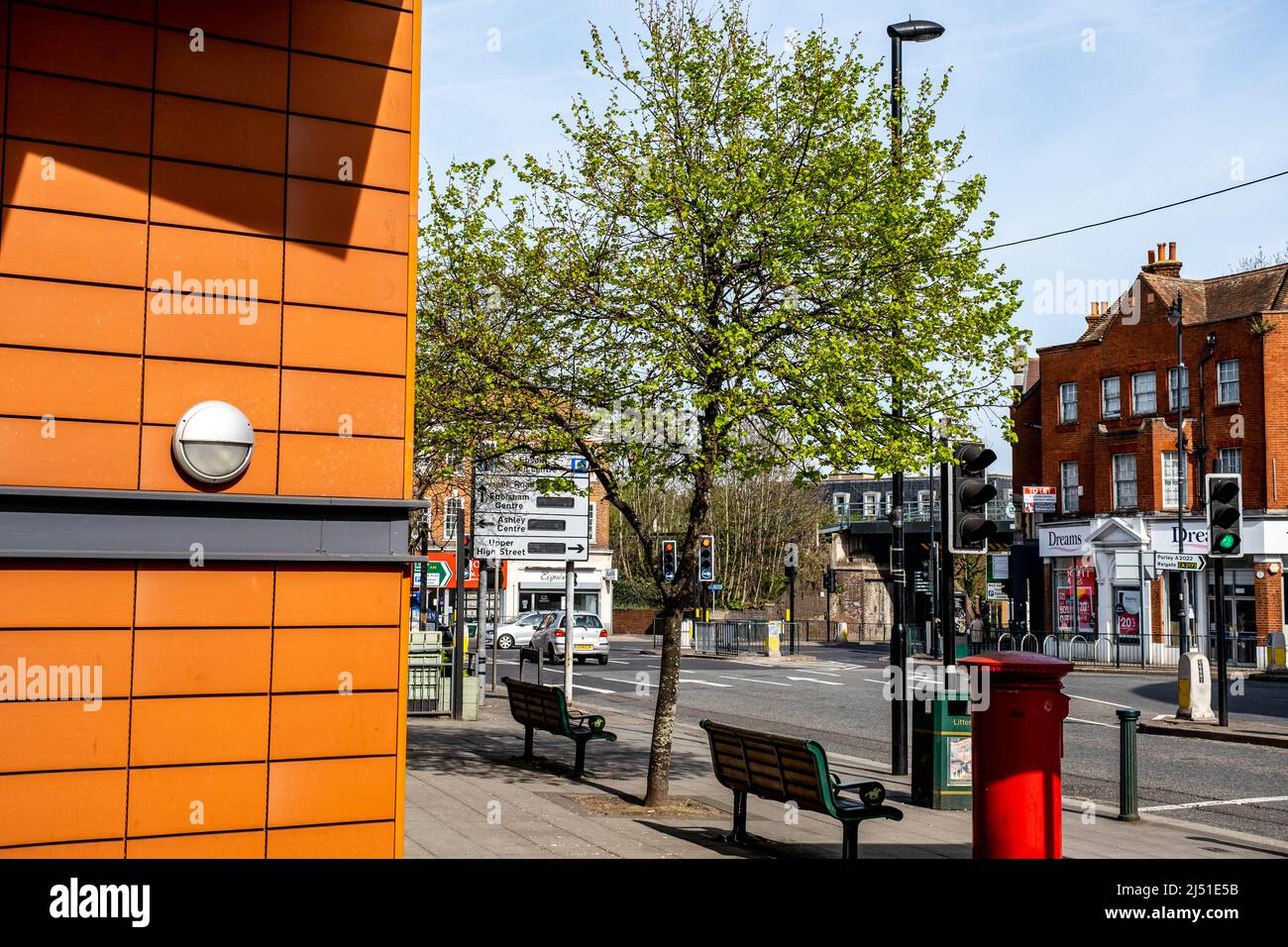 Epsom Surrey London UK, April 17 2022, Modern And Old Traditional ...