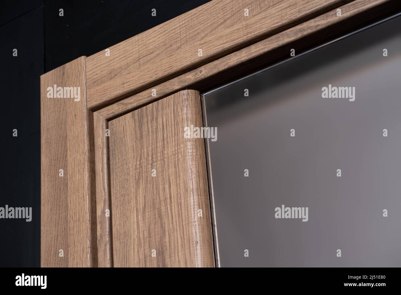 stylish and modern wooden door parts indoor Stock Photo - Alamy