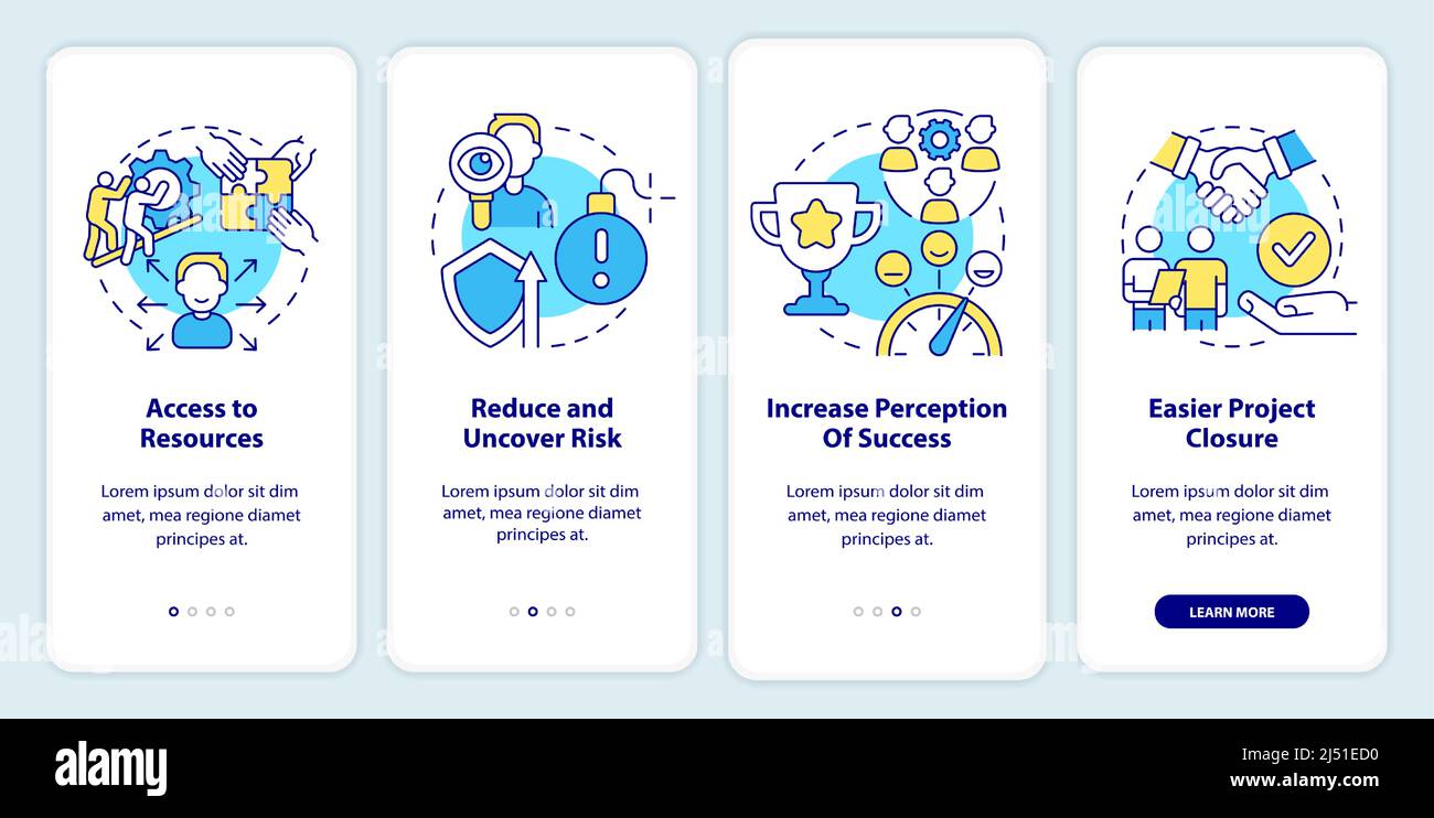 Benefits Of Stakeholder Management Onboarding Mobile App Screen Stock Vector Image And Art Alamy