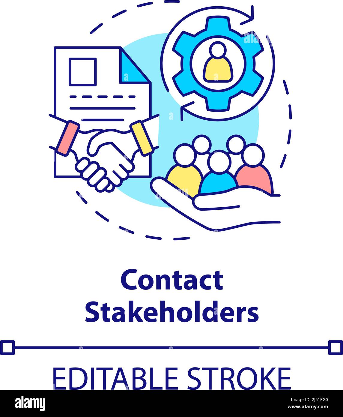Contact stakeholders concept icon Stock Vector Image & Art - Alamy