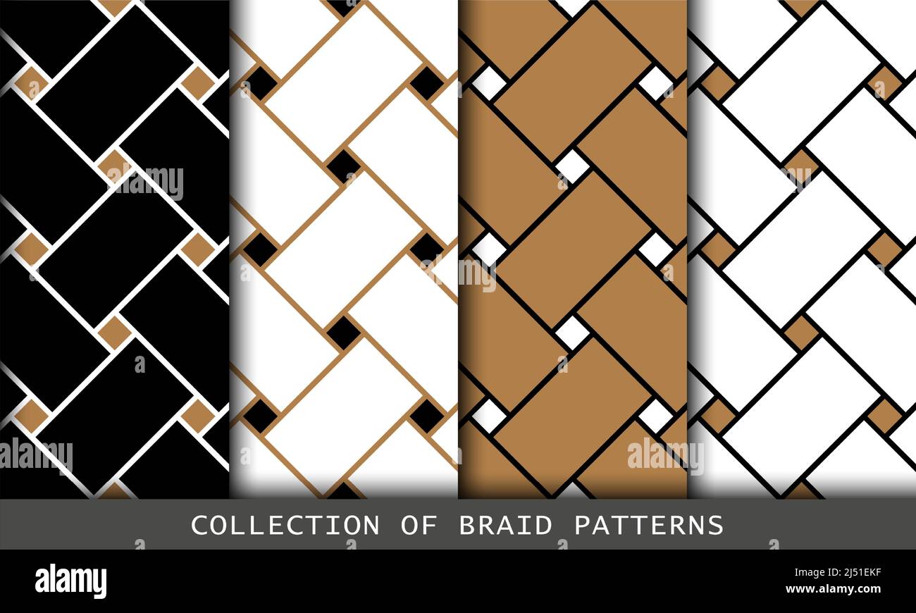 Grid of woven patterns Stock Vector Images - Alamy
