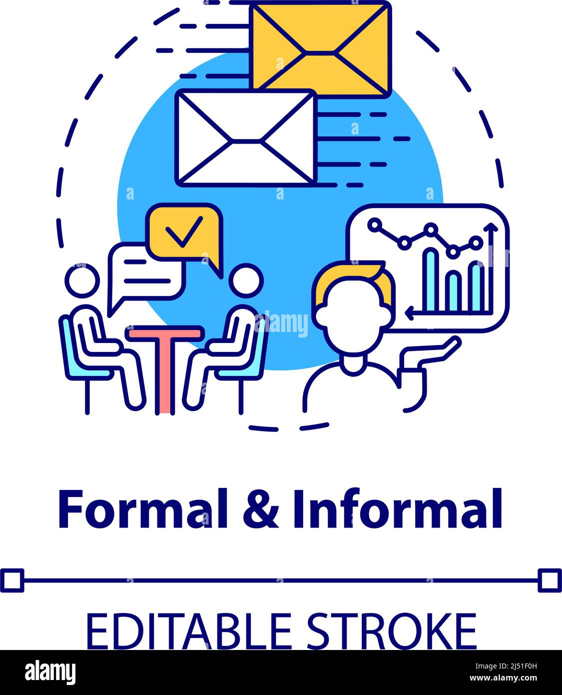 Formal and informal concept icon Stock Vector Image & Art - Alamy